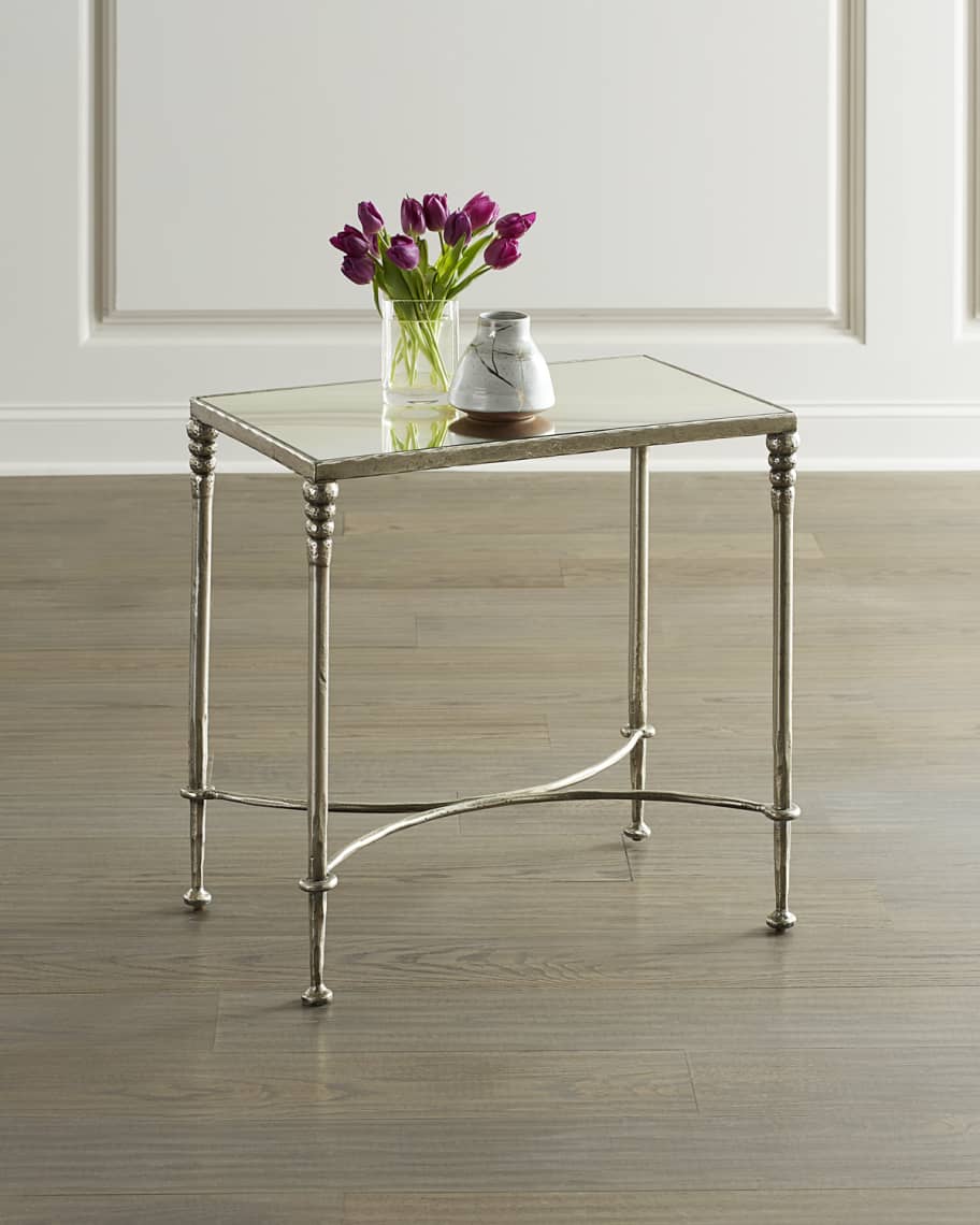 Silver leaf side table store