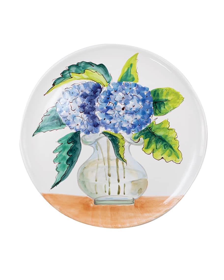 Vietri Wall Plates Hydrangea Round Platter | Horchow