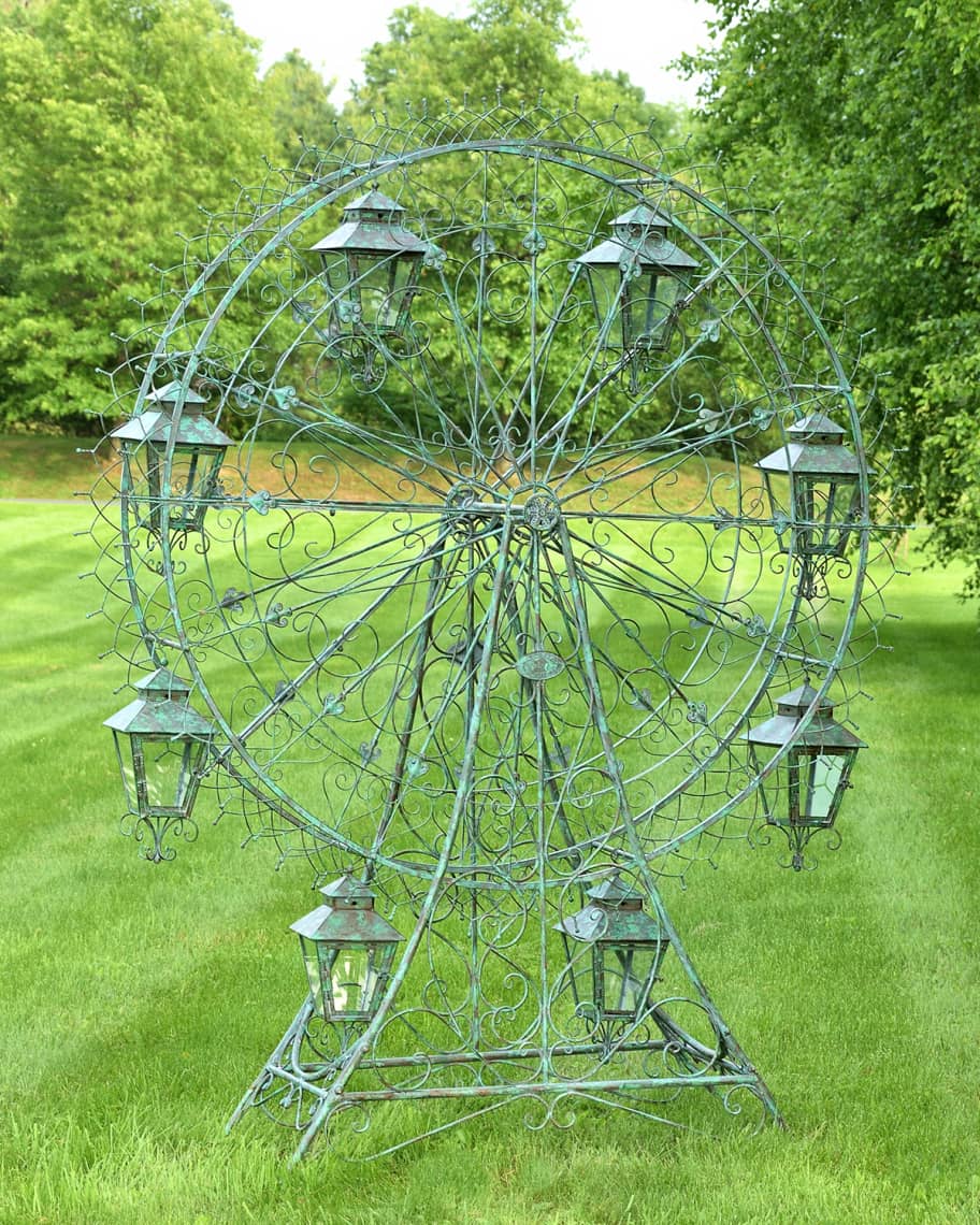 Zaer Ltd. International Large Iron Ferris Wheel Stand with 8 Glass ...