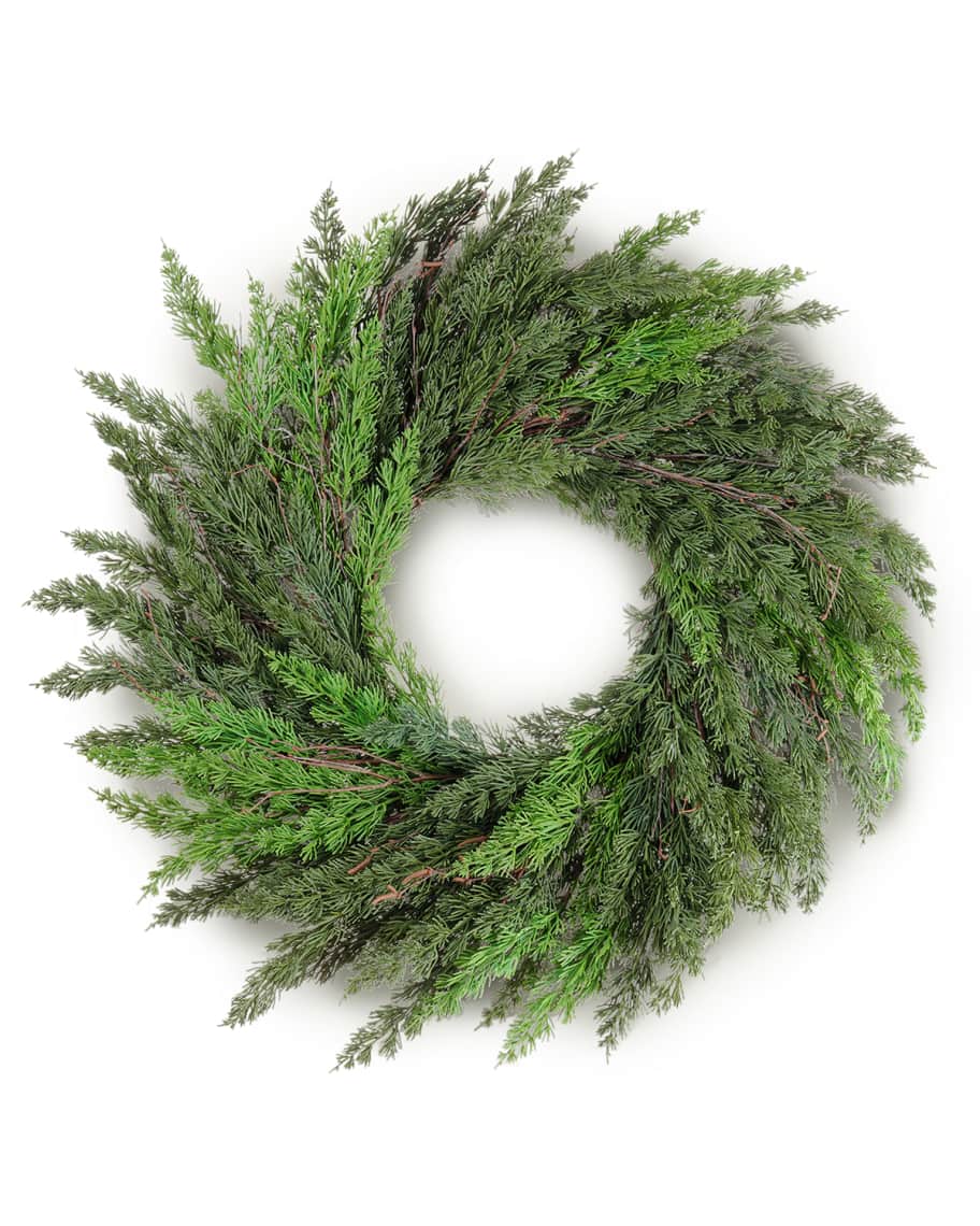 Jim Marvin 30" Cedar Wreath | Horchow