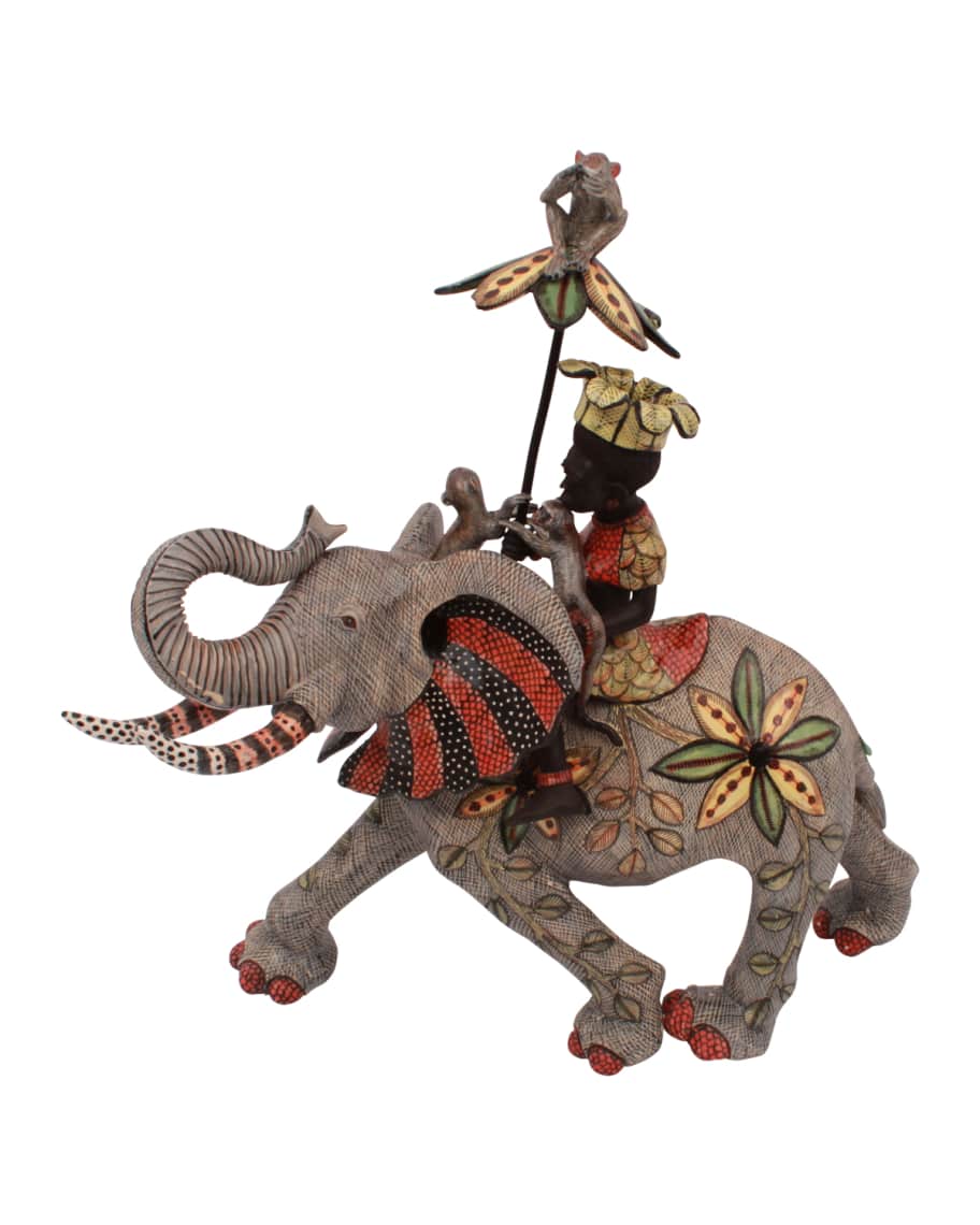 Ardmore Ceramic Art Elephant Rider | Horchow