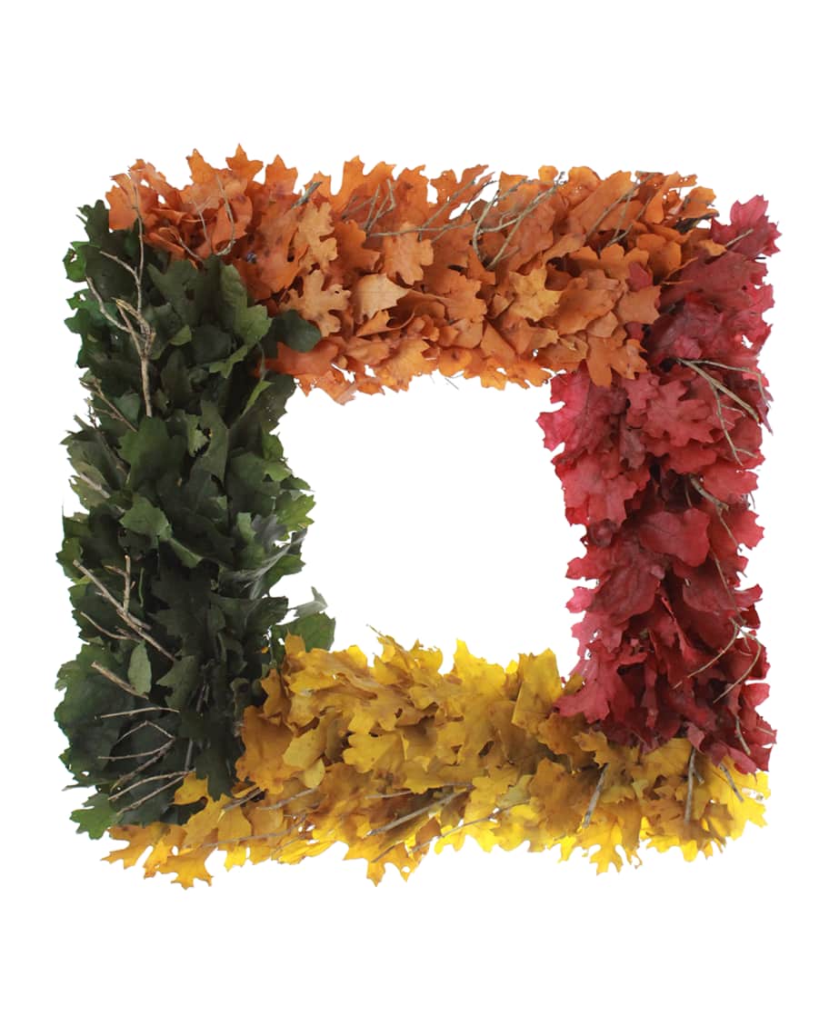 Floral Treasure 18" Treasured Fall Square Wreath | Horchow