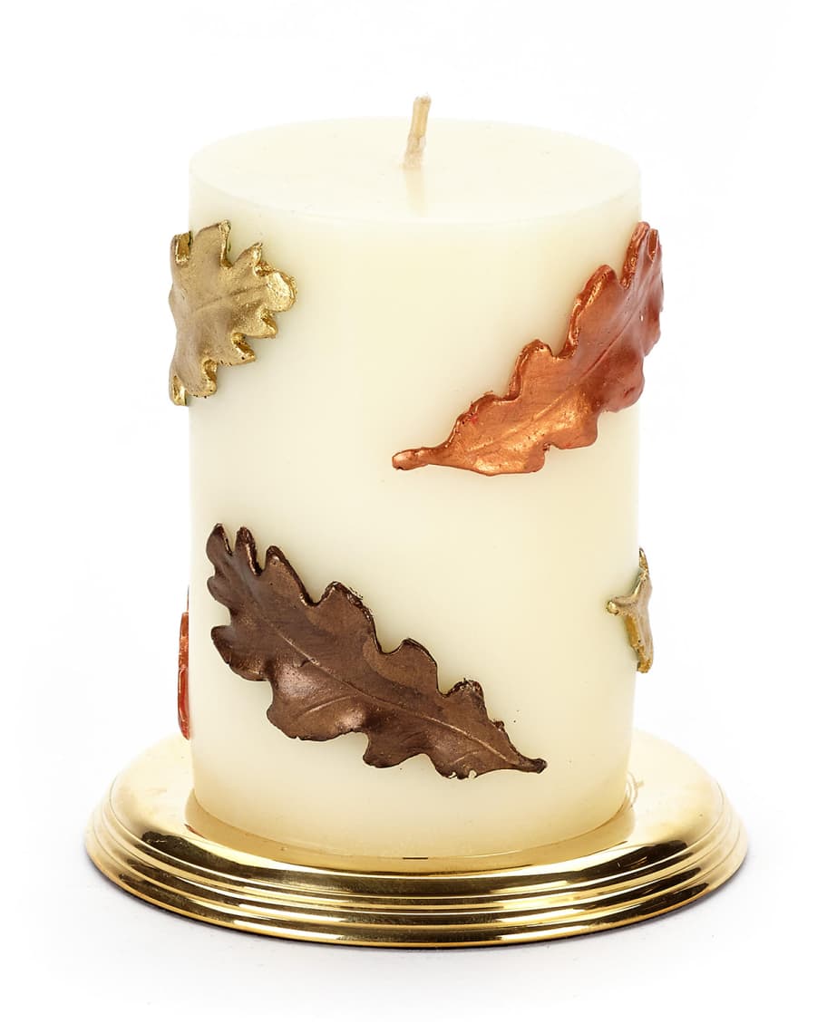 MacKenzie-Childs Fall Leaves Pillar Candle | Horchow