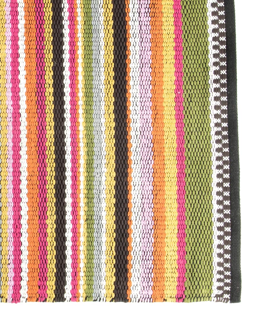 MacKenzie-Childs Think Pink Stripe Rug, 2' x 3' | Horchow