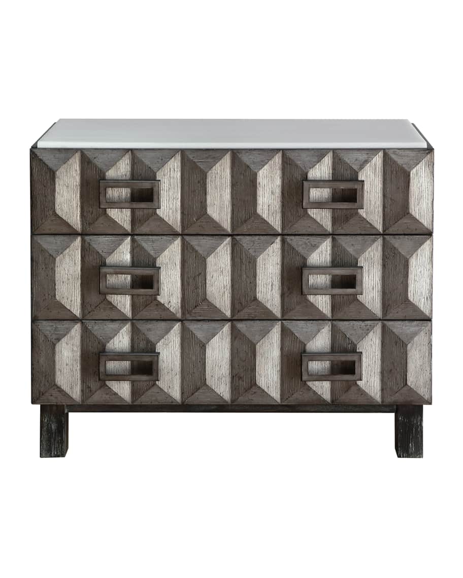 Aly Geometric 3-Drawer Chest | Horchow