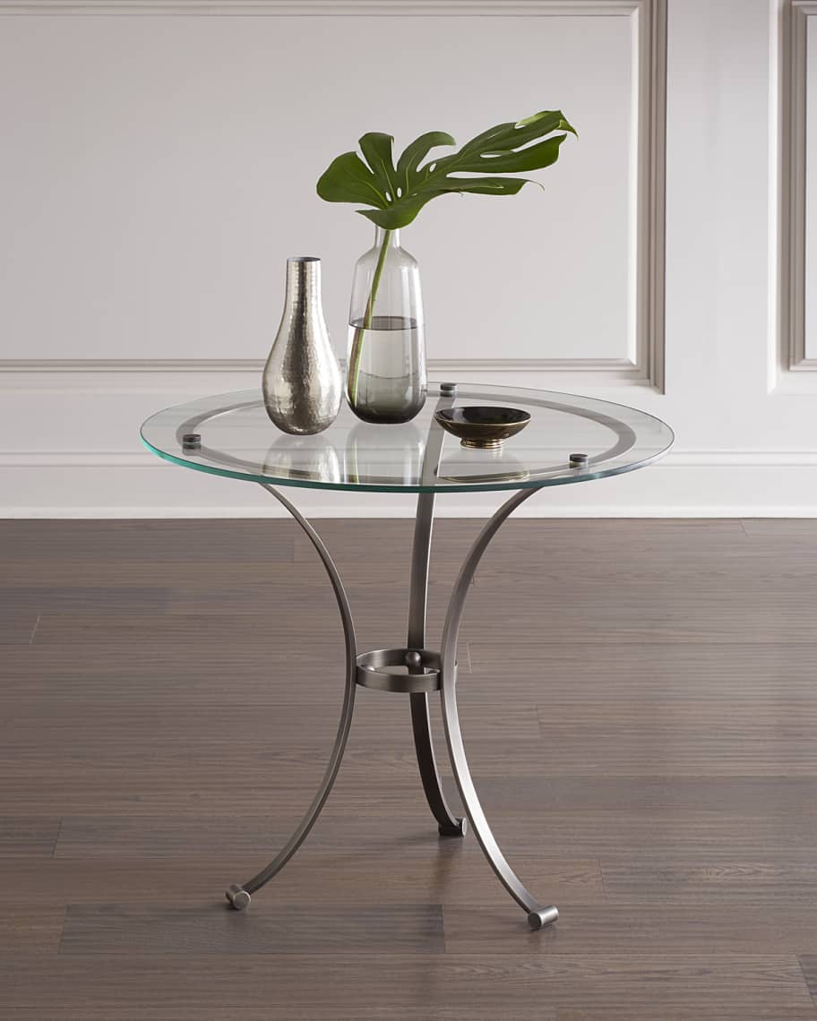 Global Views Gunmetal Tripod Side Table