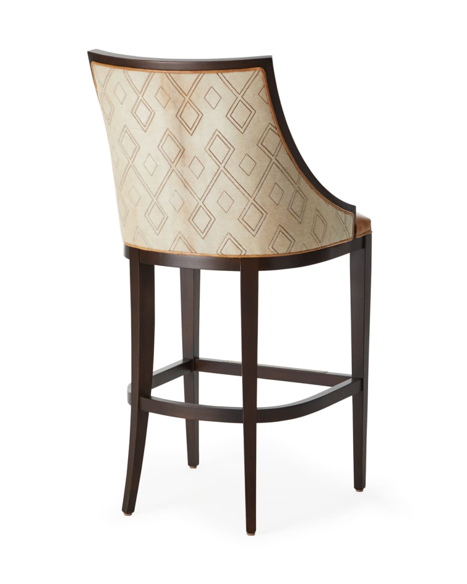 Massoud Chatawa Leather Bar Stool