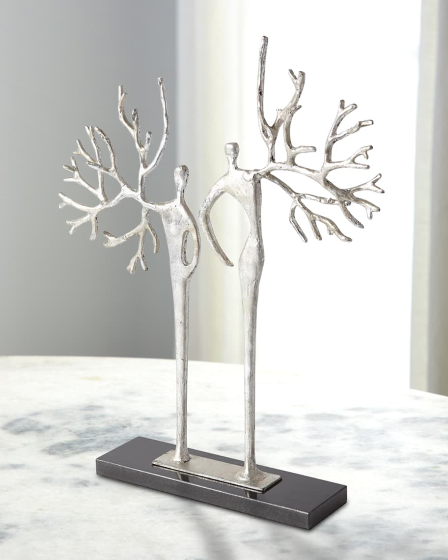 William D Scott for Global Views Branch Man and Woman Sculpture | Horchow
