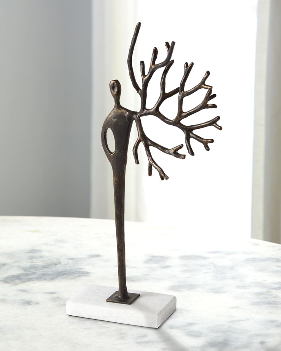 William D Scott for Global Views Branch Woman Sculpture | Horchow
