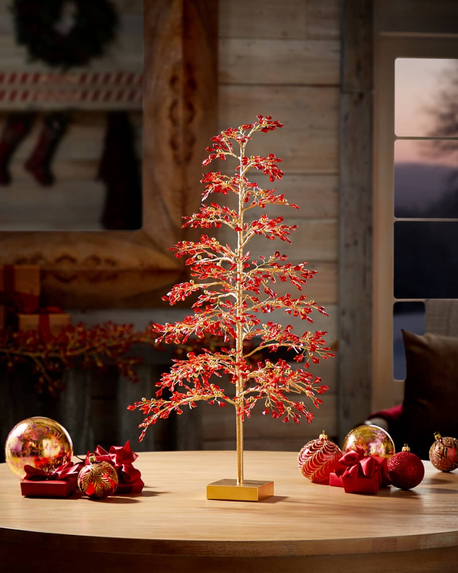 Neiman Marcus 30" Wire Tabletop Christmas Tree with Diamond Beading ...