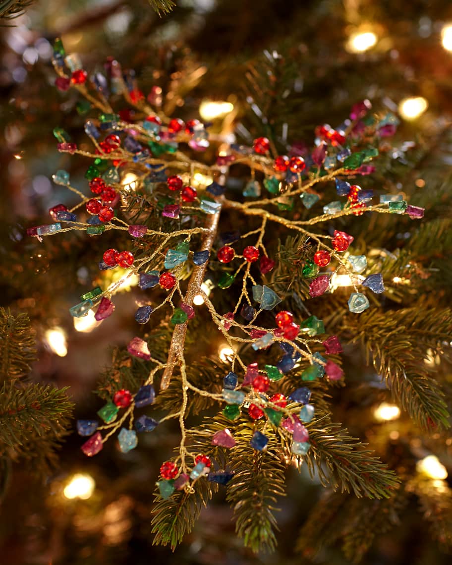 Neiman Marcus 28"L Loop Wire Pick with Glass Cullets | Horchow