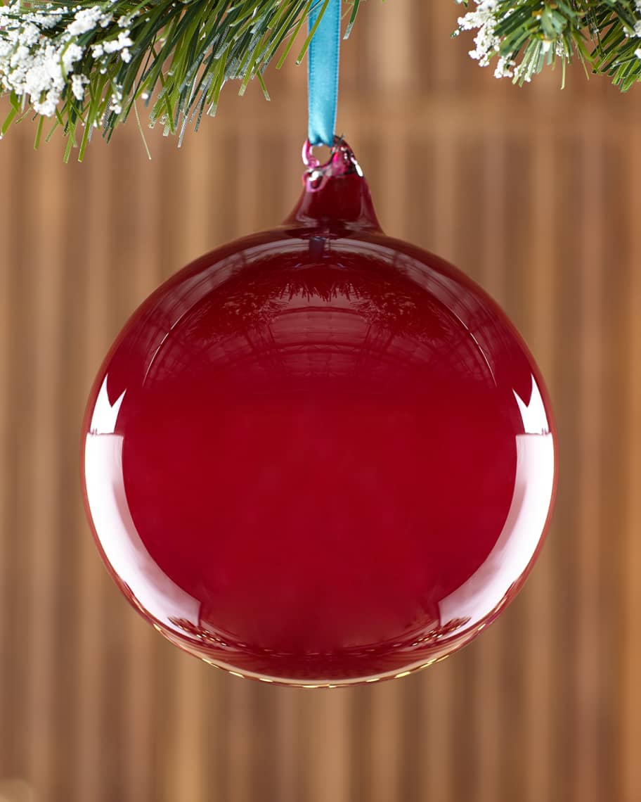 Jim Marvin 100mm Bubble Gum Glass Ball Ornament | Horchow