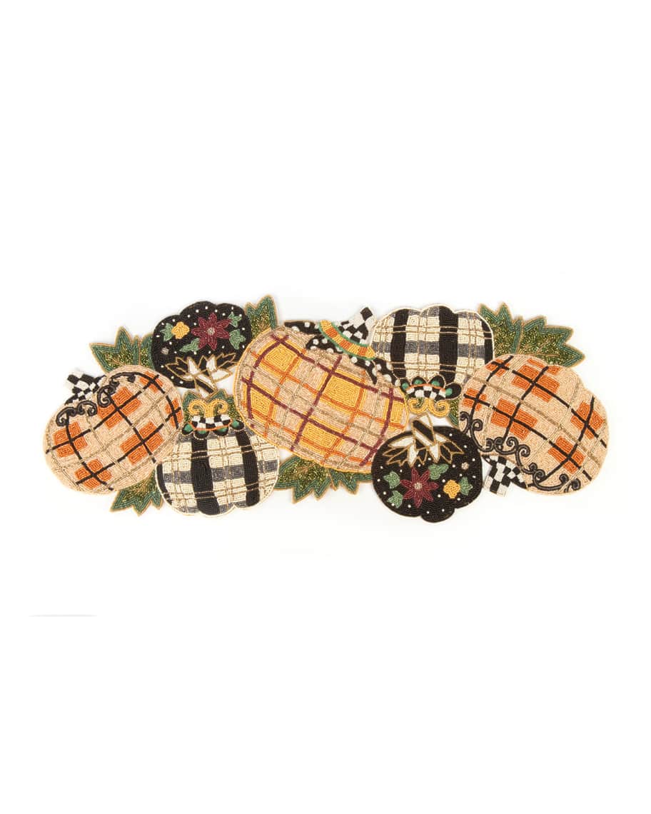MacKenzie-Childs Tartan Spice Pumpkin Patch Table Runner | Horchow