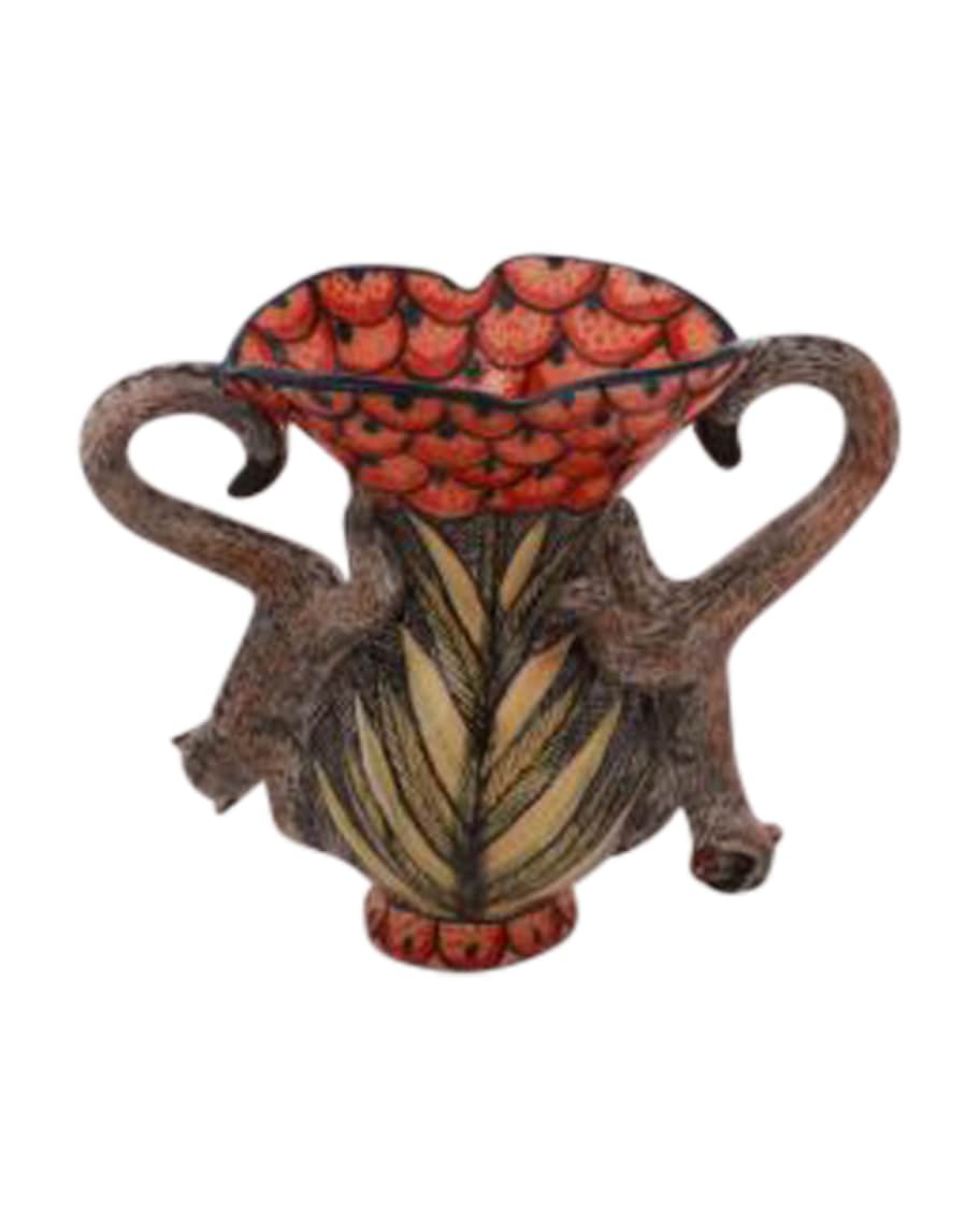 Ardmore Ceramic Art Monkey Mini Vase | Horchow