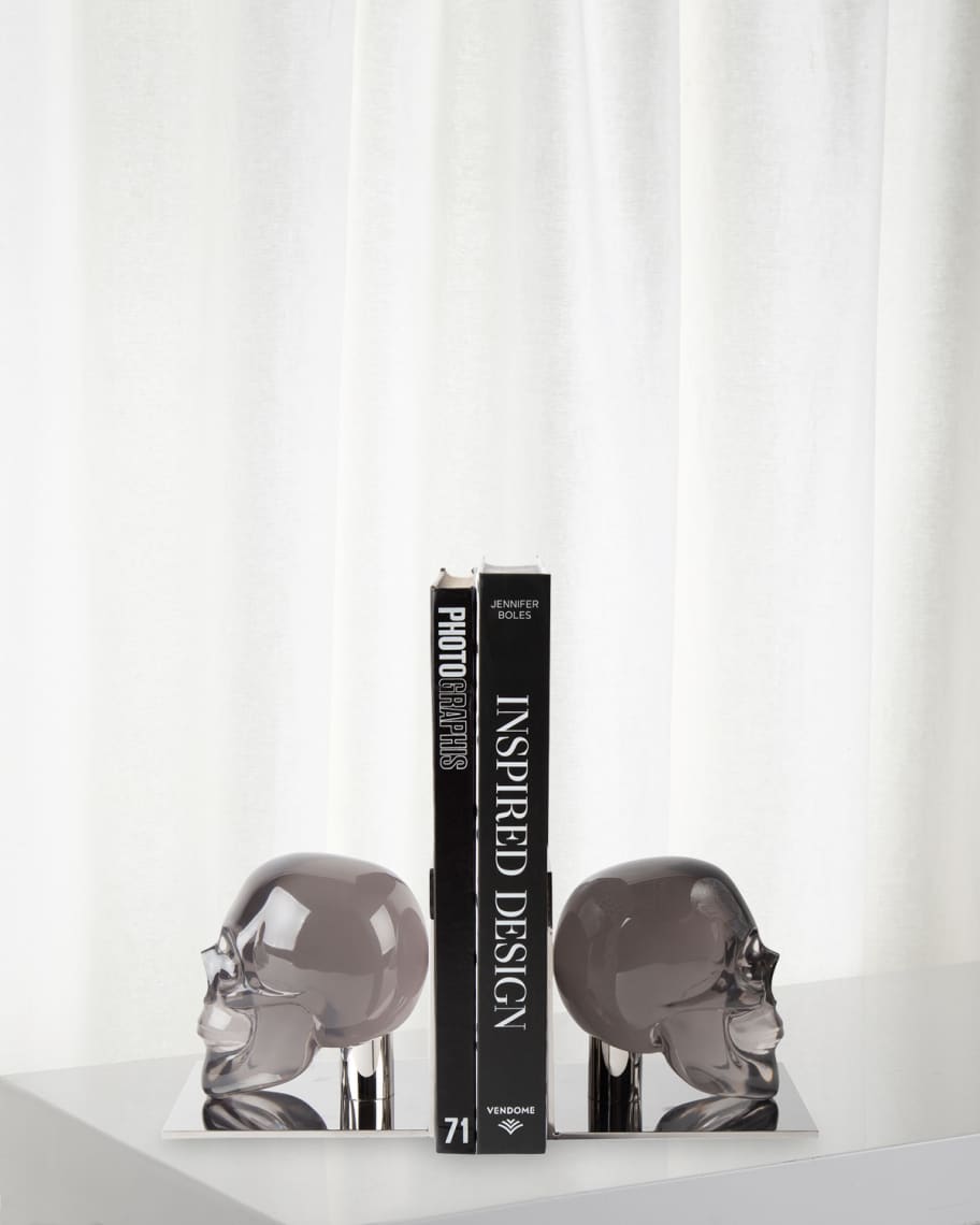 Jonathan Adler Acrylic Skull Bookends, Set of 2 | Horchow