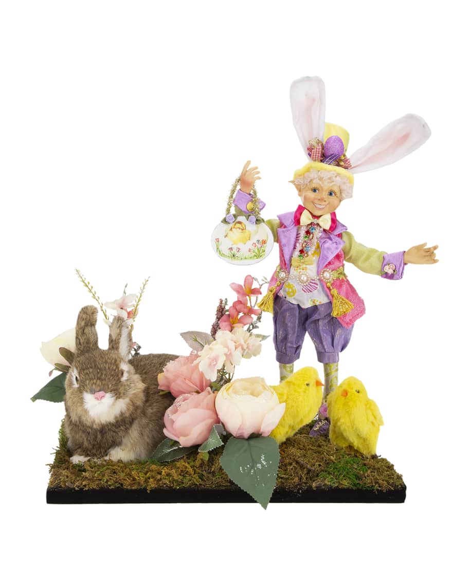 Mark Roberts Spring Elfin w/ Rabbit & Chicks Arrangement - Large | Horchow