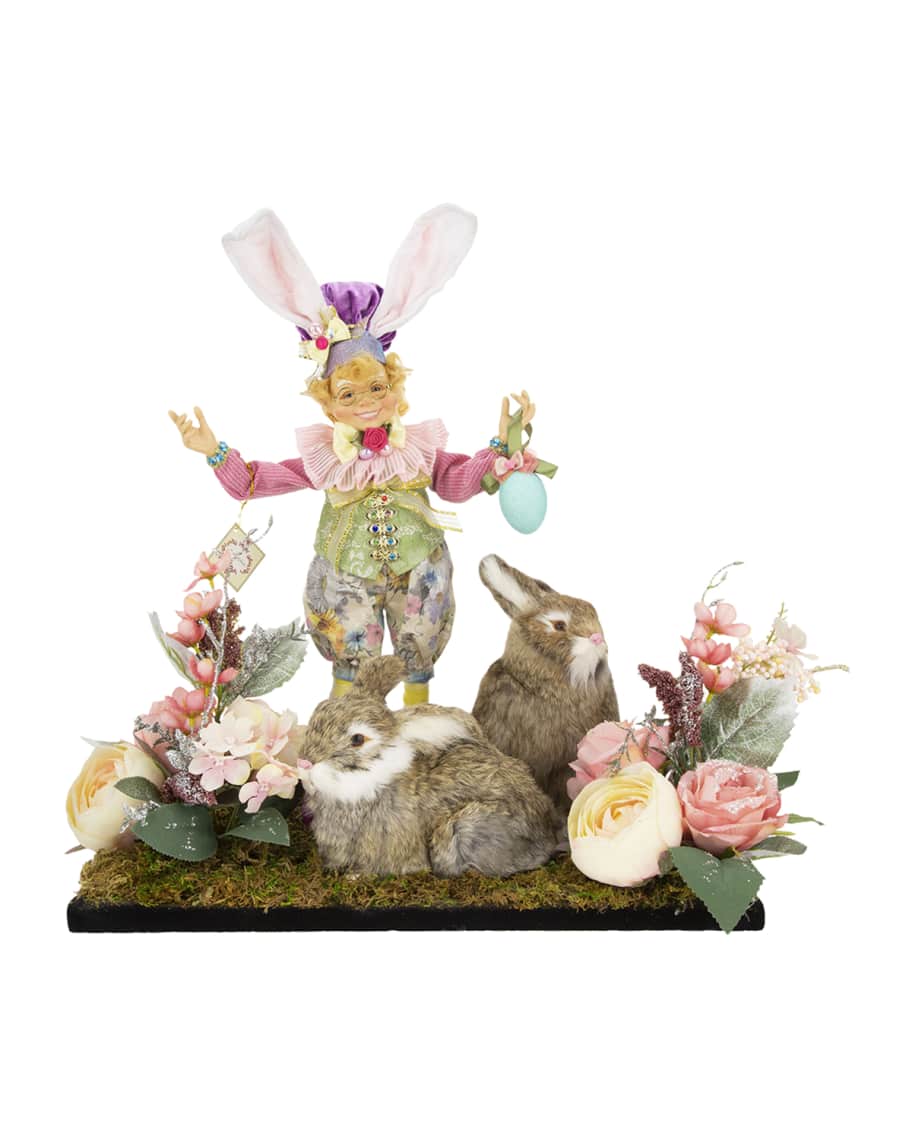 Mark Roberts Spring Elfin w/ Rabbits Arrangement - Large | Horchow