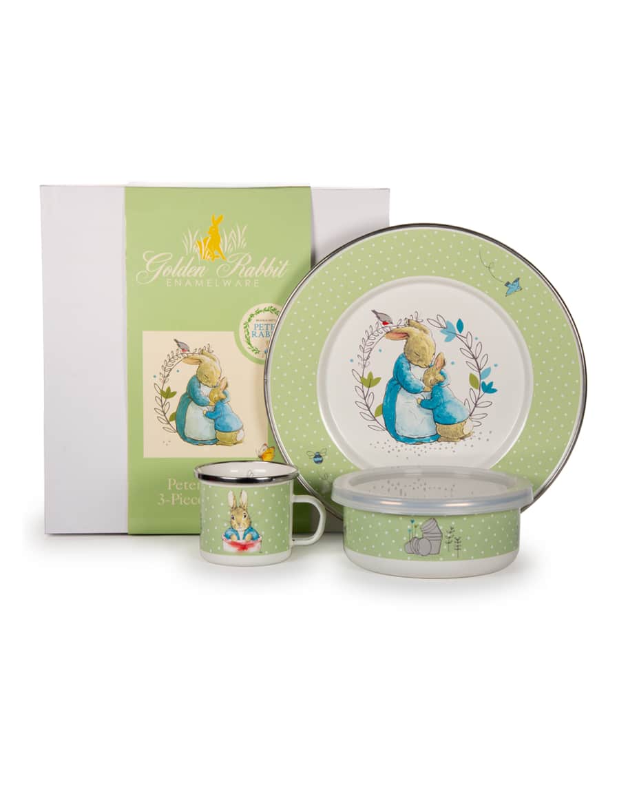 Golden Rabbit Kid's Polka Dot Peter Rabbit 3-Piece Dinnerware Set | Horchow