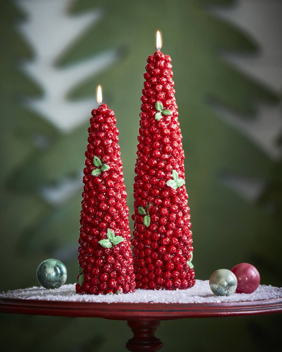 Red Berry Tree Candle, Medium | Horchow