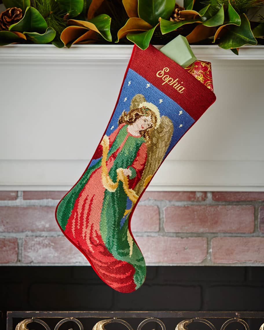 Sferra Angel Needlepoint Stocking | Horchow