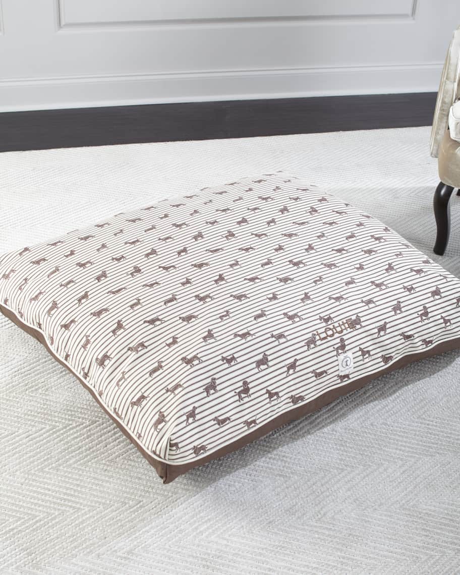 Harry Barker Large Ticking Envelope Dog Bed | Horchow