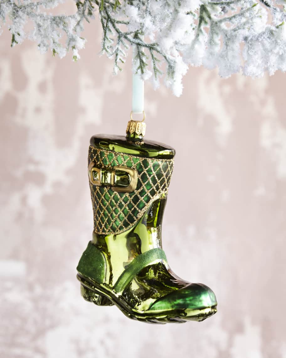 Glass Rain Boot Christmas Ornament | Horchow