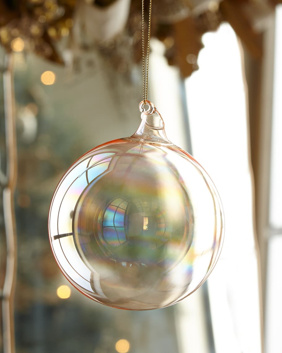 Jim Marvin 120mm Glass Ball Christmas Ornament | Horchow