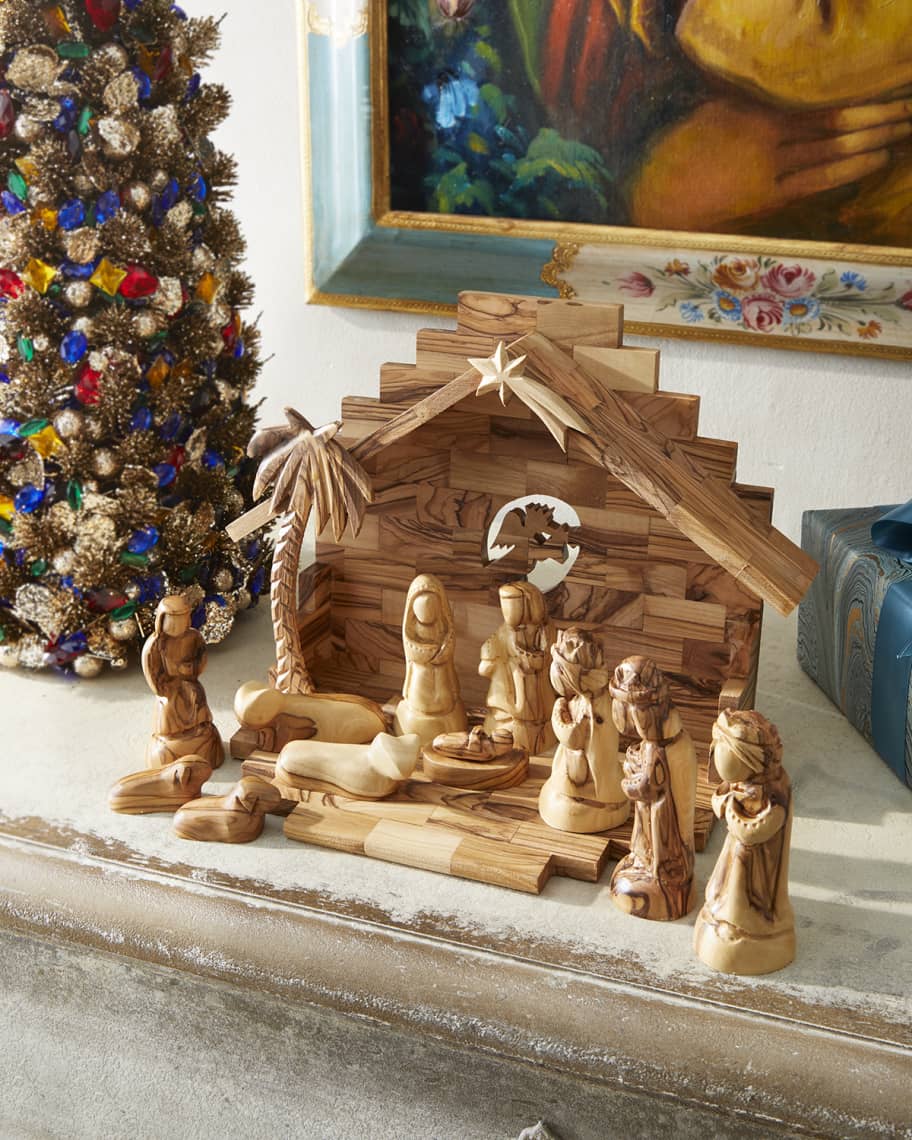 Bethlehem Star Nativity Set with Angel and Crib | Horchow
