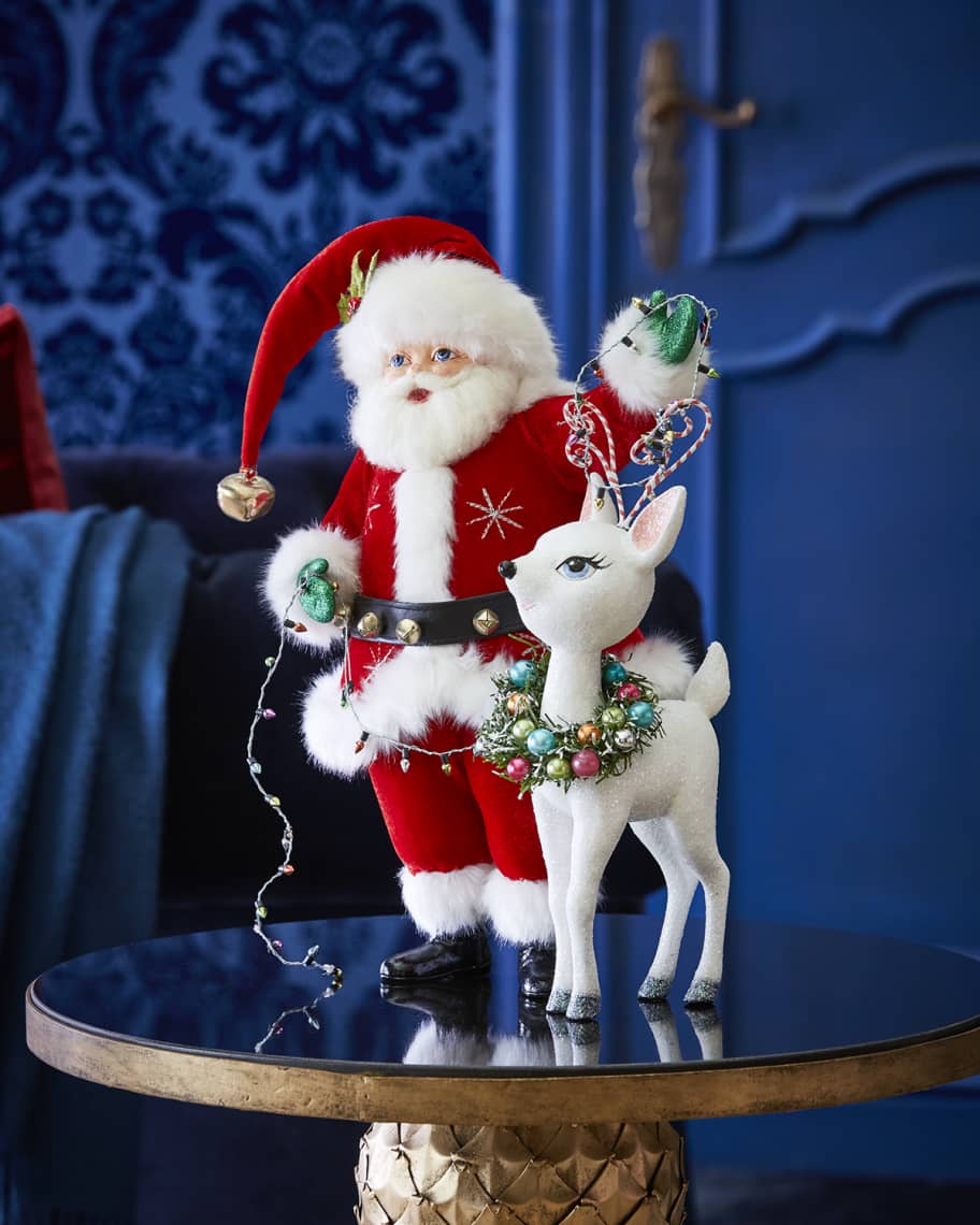 Katherine's Collection Mistletoe Santa with Reindeer Figure | Horchow
