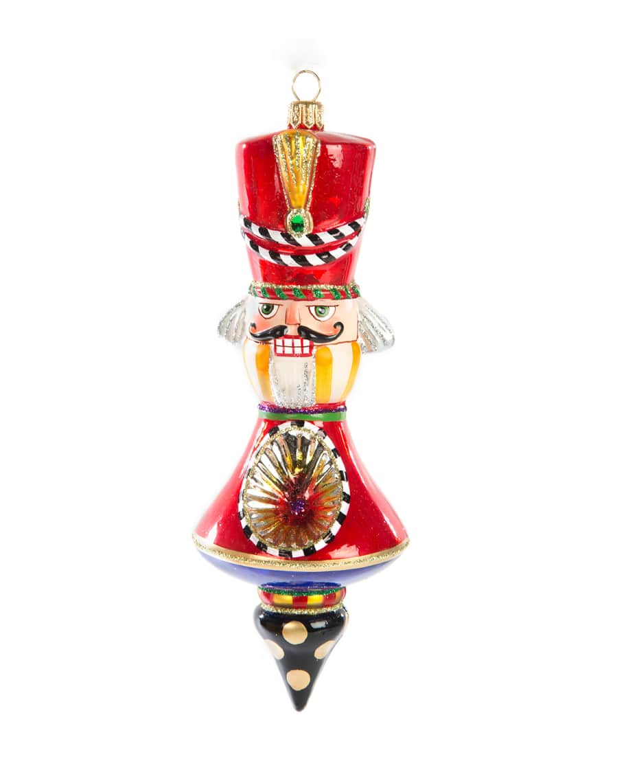 MacKenzie-Childs Nutcracker Reflector Red Glass Ornament | Horchow