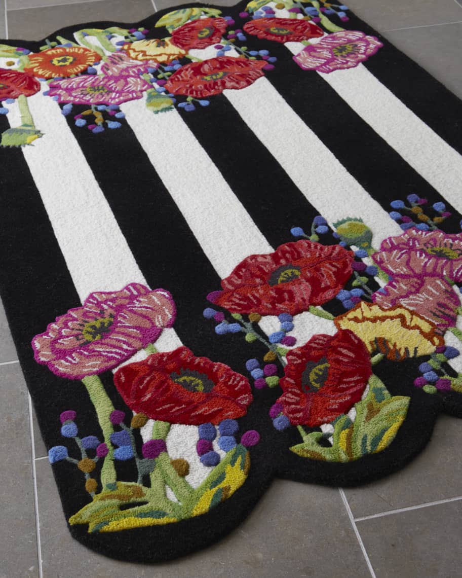 MacKenzie-Childs Poppy Field Rug, 6' x 9' | Horchow