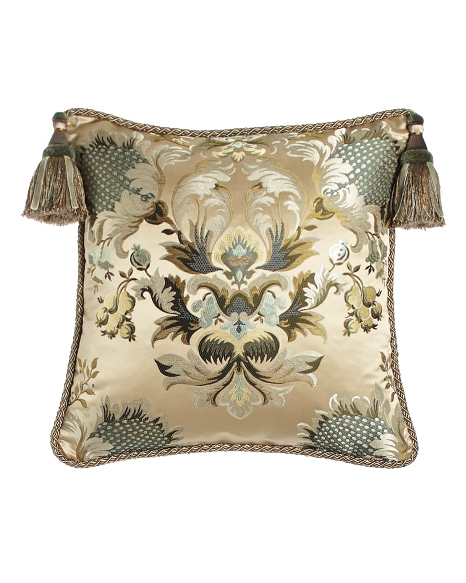 Austin Horn Collection Rochelle Floral Pillow, 20"Sq. | Horchow