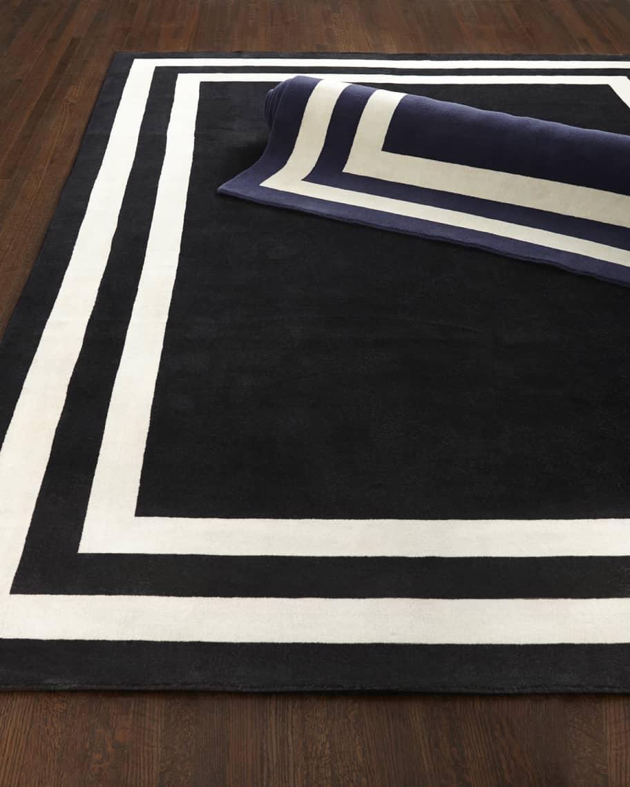 squiggle border rug