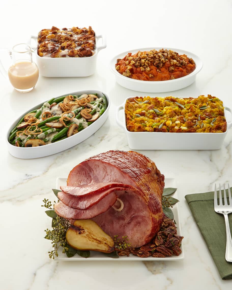 Whole Hickory-Smoked, Spiral-Sliced Ham Meal, For 11-12 People | Horchow