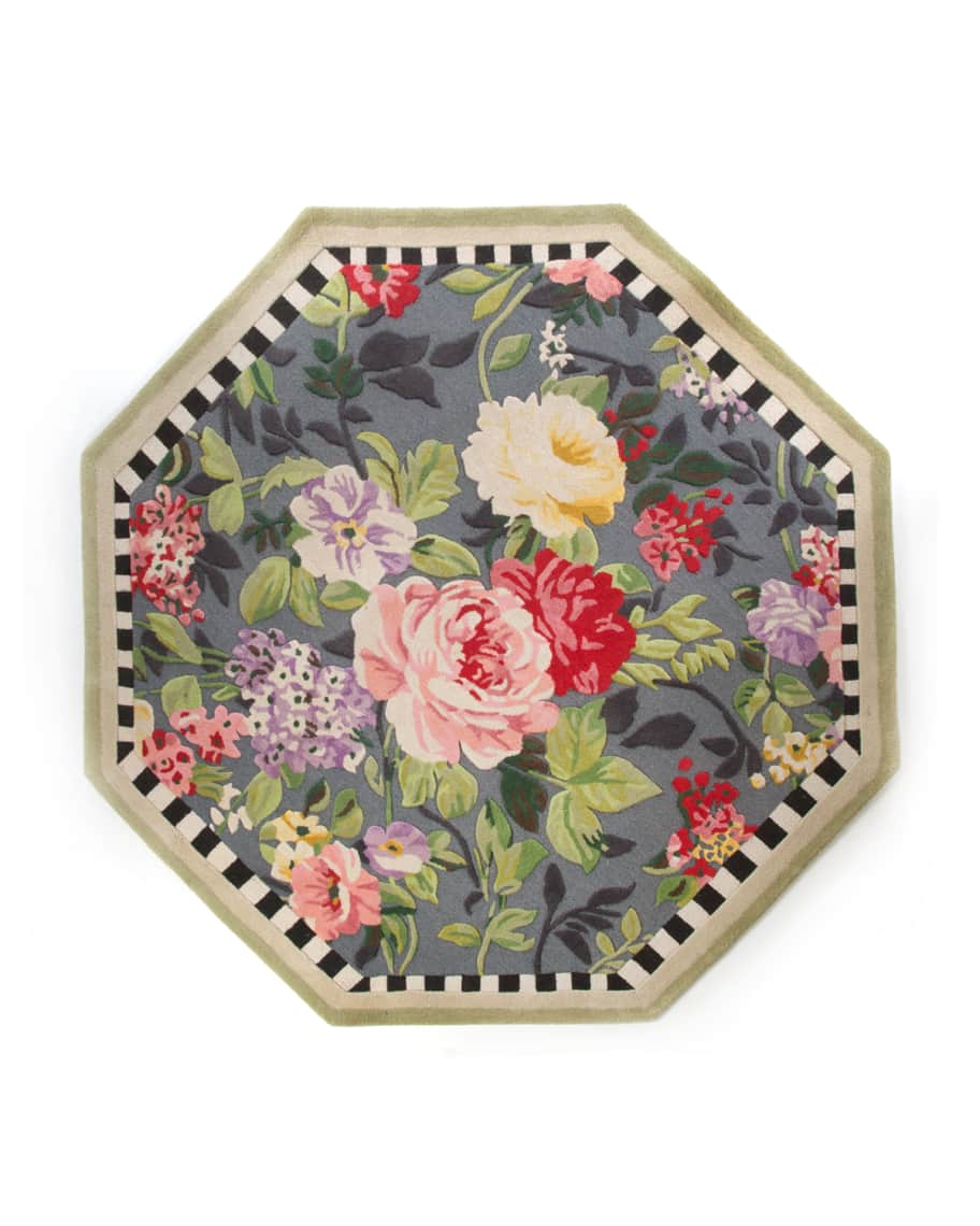 MacKenzie-Childs Tudor Rose Rug, 6' Octagon | Horchow