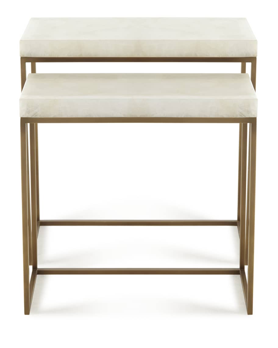 John Richard Collection Taylor Brass Nesting Tables Horchow