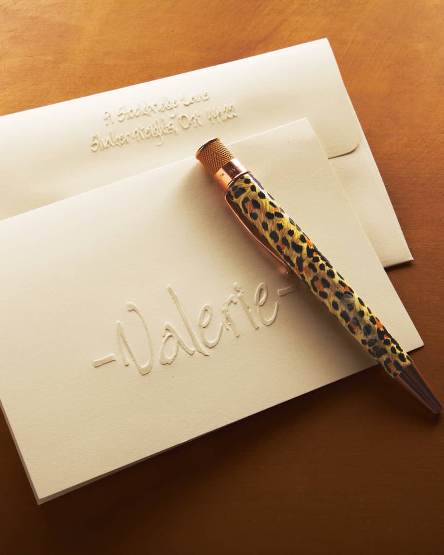 25 Calligraphy Folded Notes with Plain Envelopes | Horchow