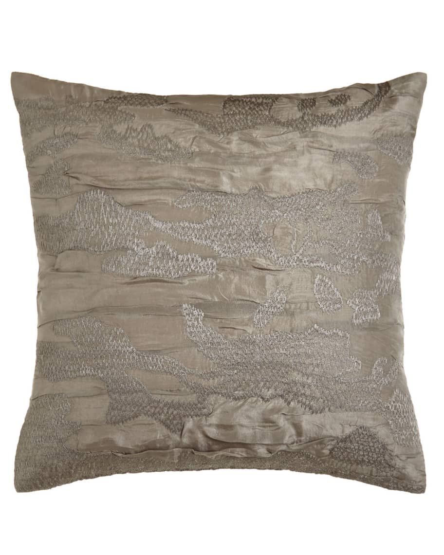 Donna Karan Home Reflection Embroidered Pillow, 18"Sq. | Horchow
