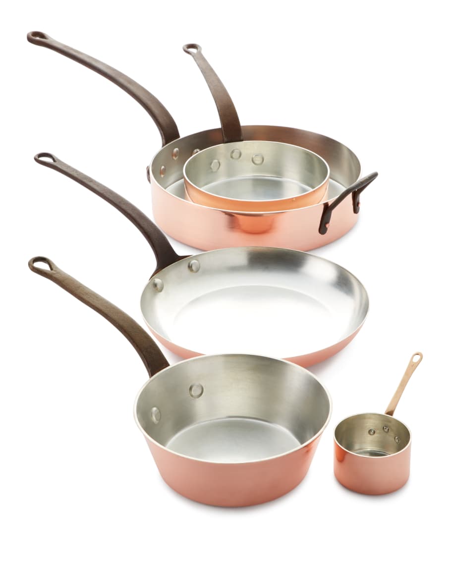 Duparquet Copper Cookware Solid Copper Tin-Lined Pans, Set of 5 | Horchow