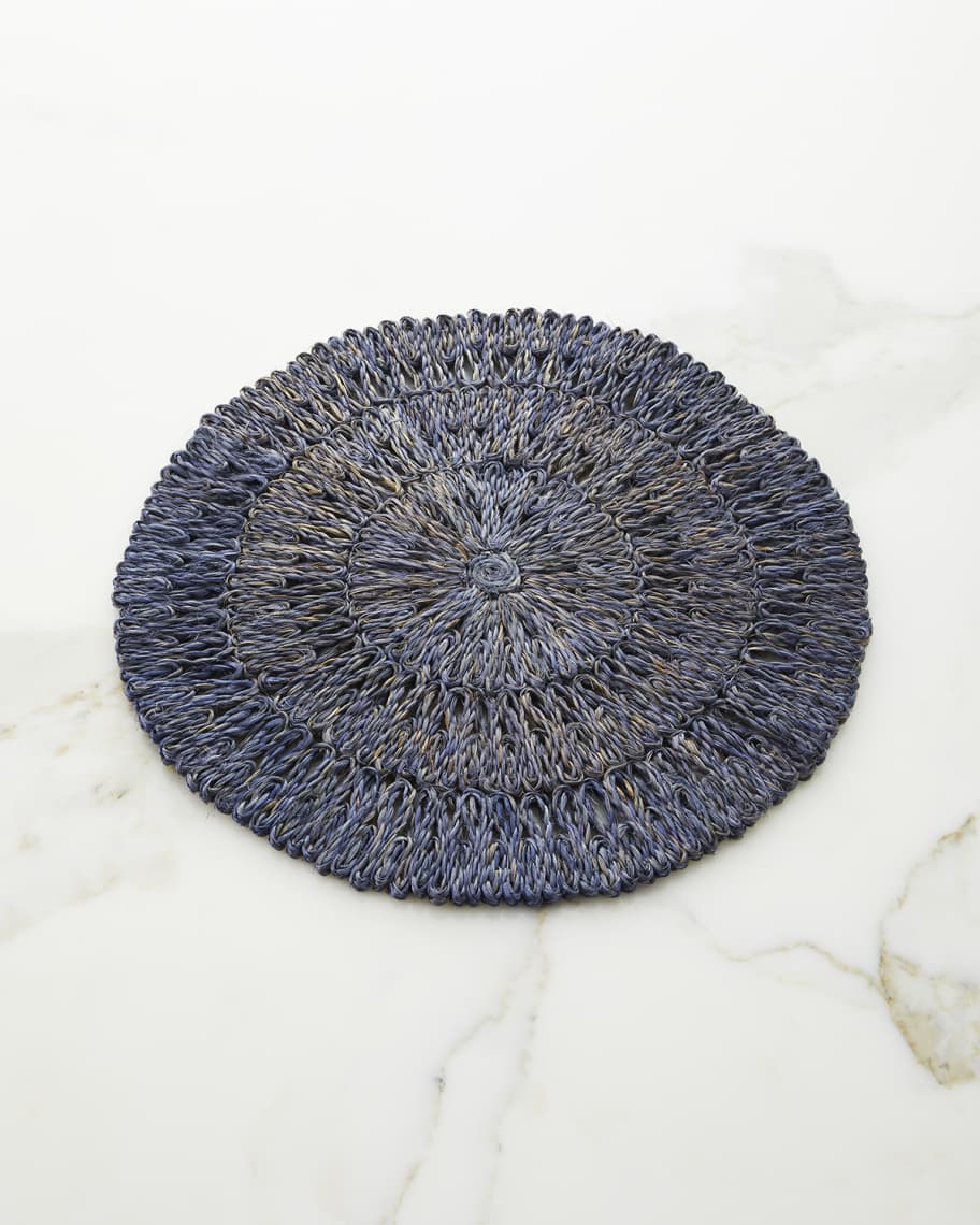 Juliska Straw Loop Placemat - Delft Blue | Horchow