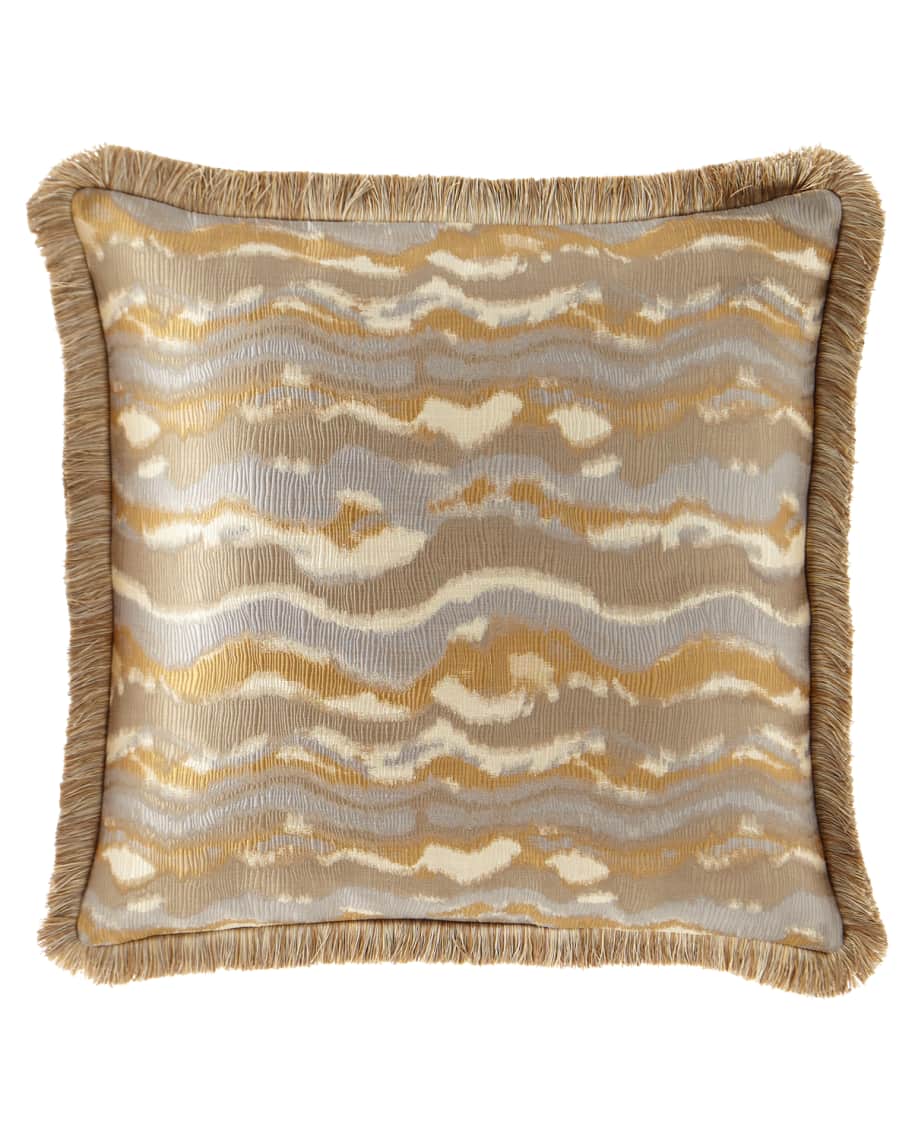 Sweet Dreams Foiled European Sham with Brush Fringe | Horchow