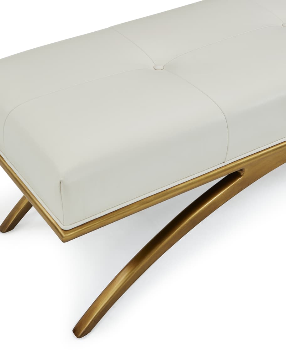 John-Richard Collection Euclidean Leather Bench | Horchow John-Richard Collection Euclidean Leather Bench | Horchow