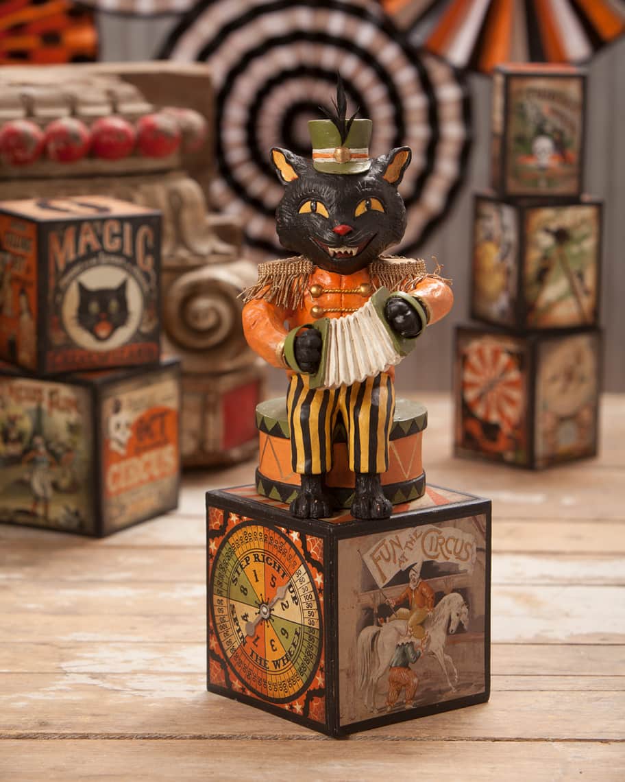 Bethany Lowe Musical Halloween Cat, 7" | Horchow