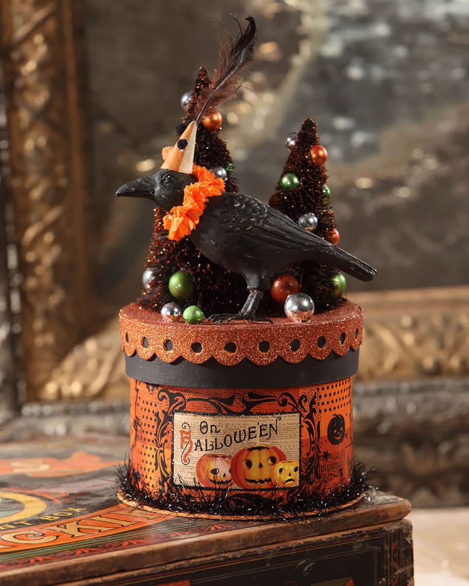 Bethany Lowe Party Crow on Box Container | Horchow