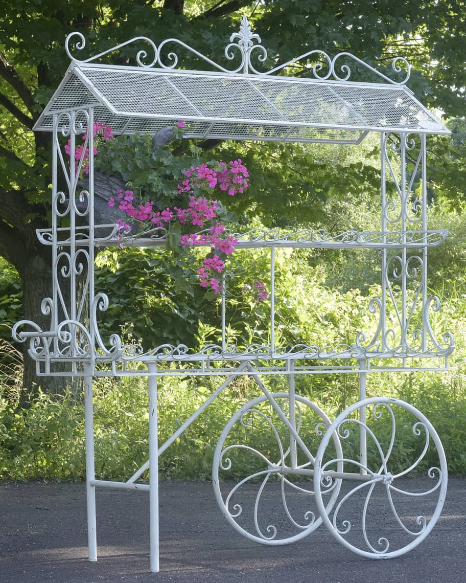 Zaer Ltd. International Stephania Large Iron Flower Cart | Horchow