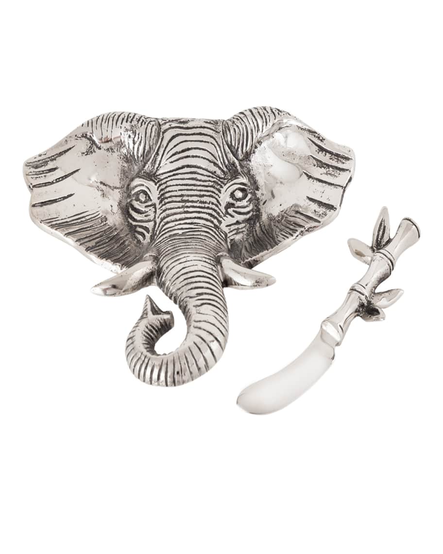 Star Home Designs Elephant Dip Dish with Spreader | Horchow