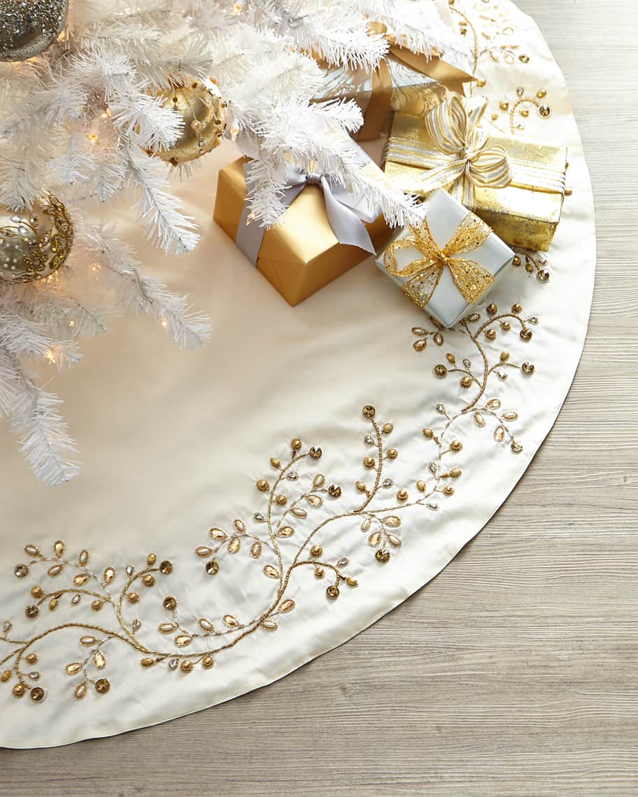 Exclusive Gold Vine Tree Skirt | Horchow