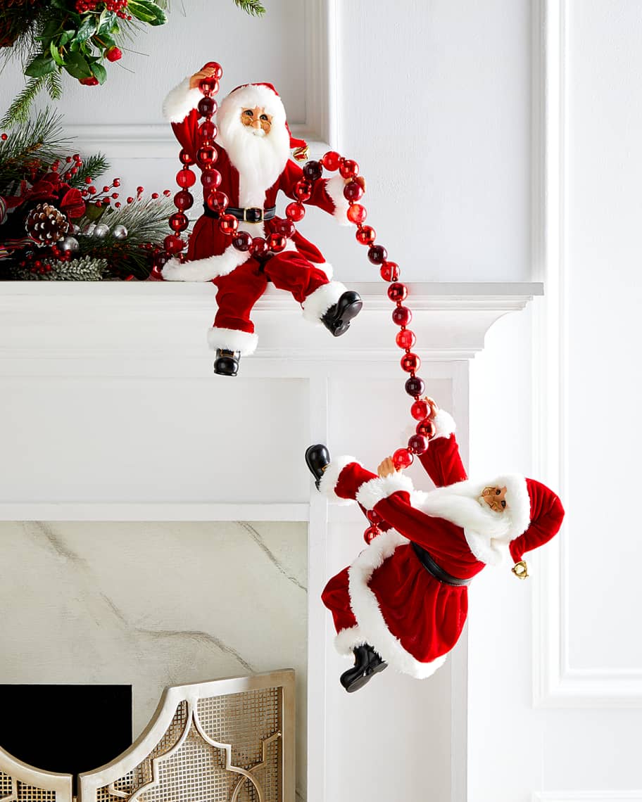 Karen Didion Originals Traditional Poseable Santa Pair | Horchow