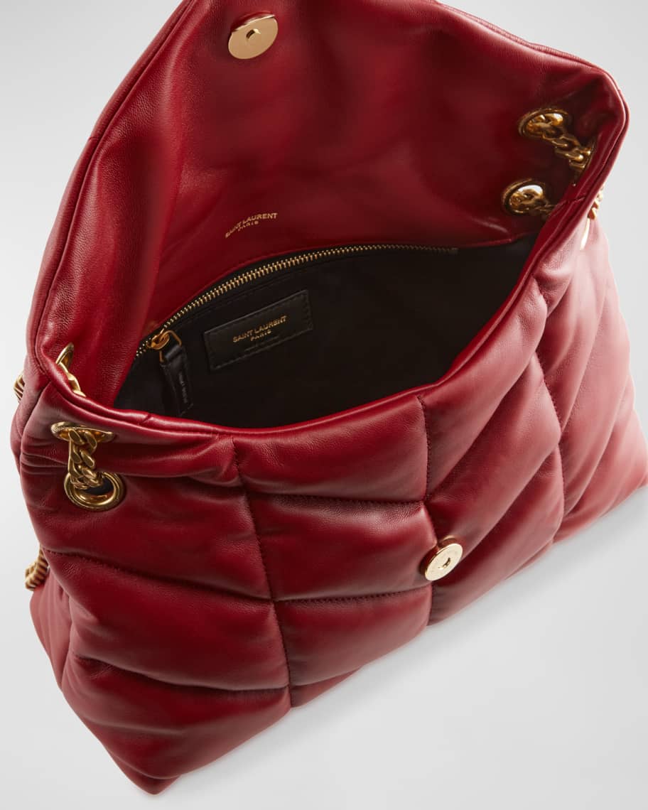 Saint Laurent Lou Puffer Small YSL Shoulder Bag in Quilted Leather