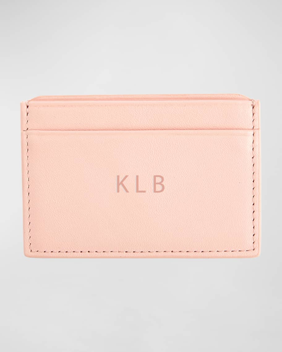 ROYCE New York Monogrammed RFID Blocking Leather Card Wallet | Horchow